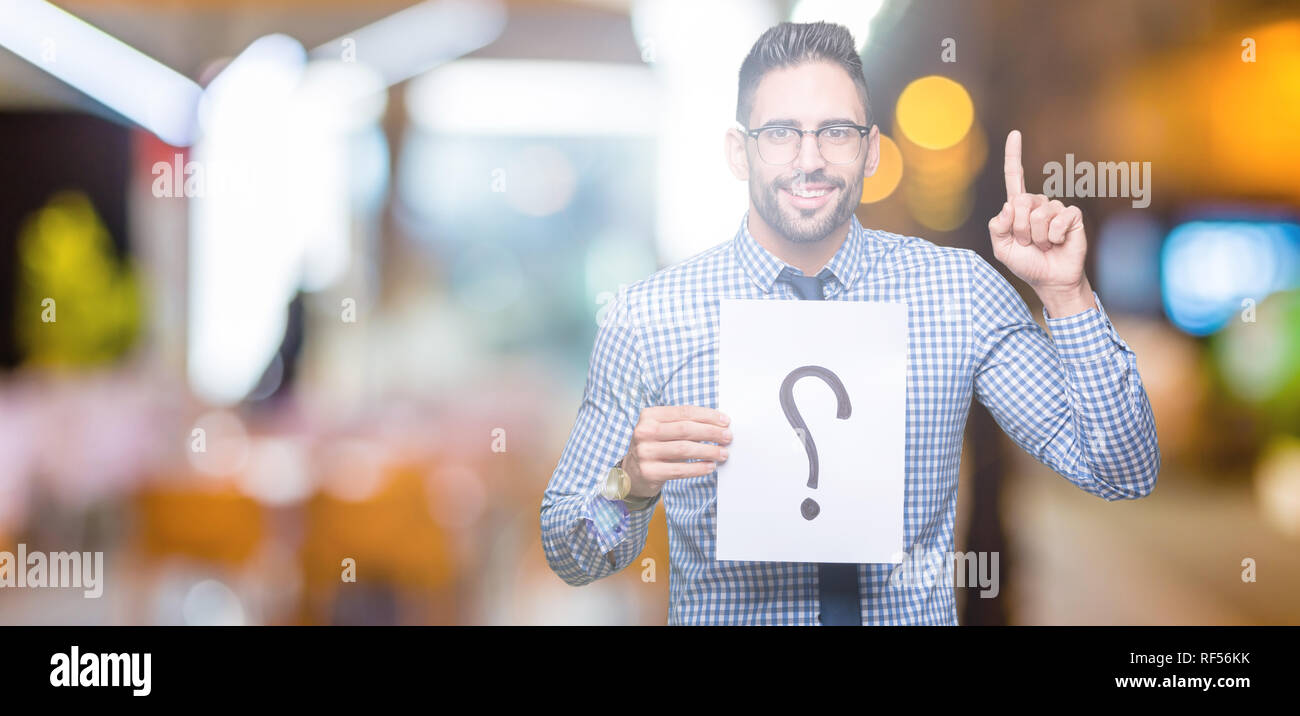 Funny young guy question mark hi-res stock photography and images - Alamy