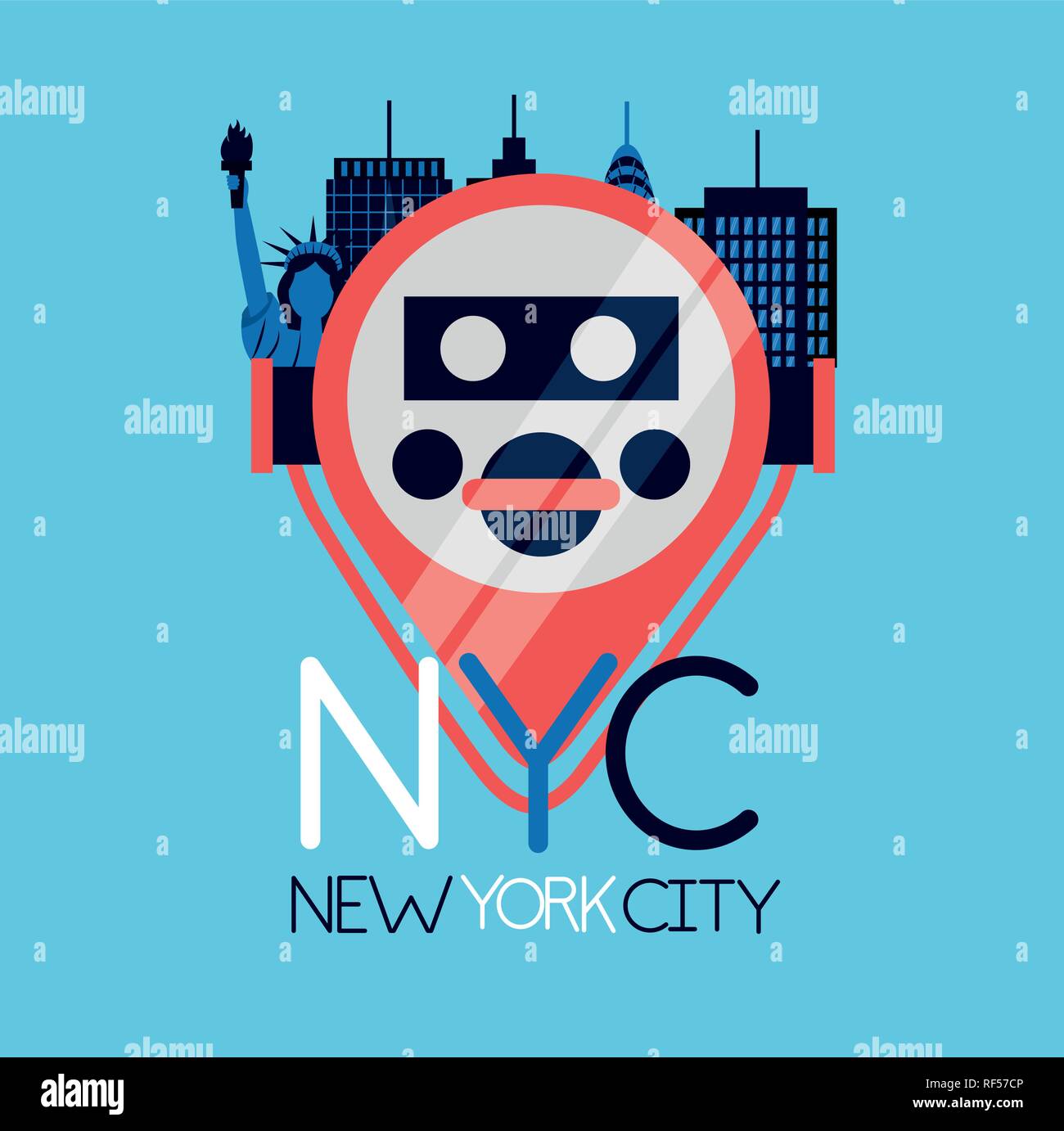 new york city card Stock Vector Image & Art - Alamy