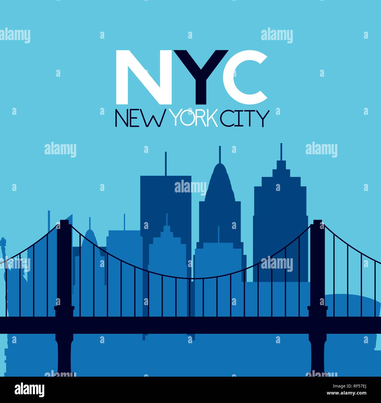 New york ny usa view Stock Vector Images - Alamy
