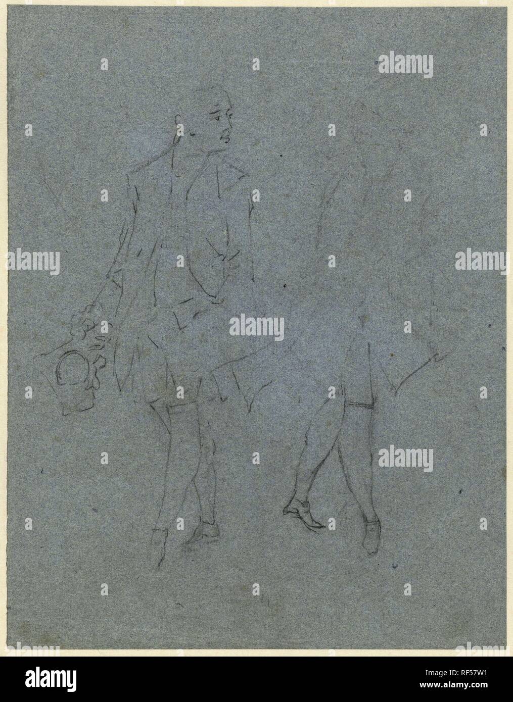 Two studies of a dancing man. Draughtsman: Hendrik Pothoven. Dating ...