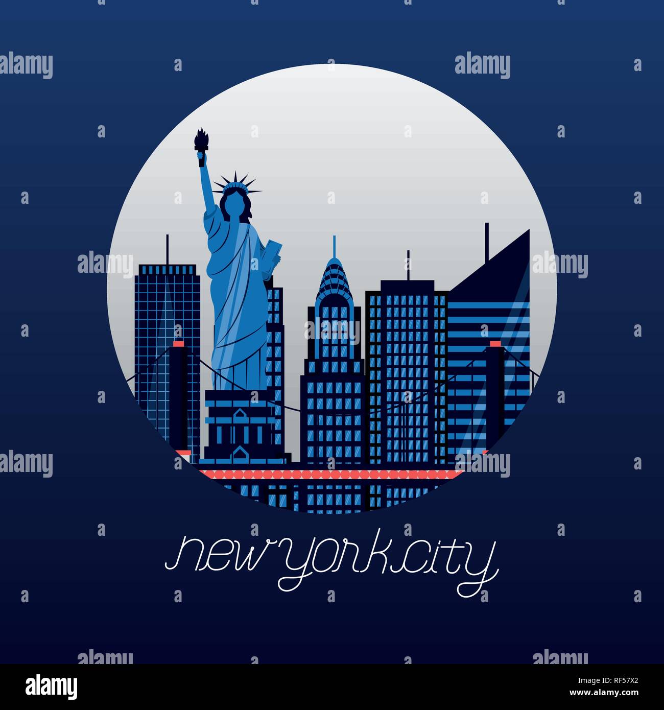 statue of liberty city skyscraper Stock Vector Image & Art - Alamy