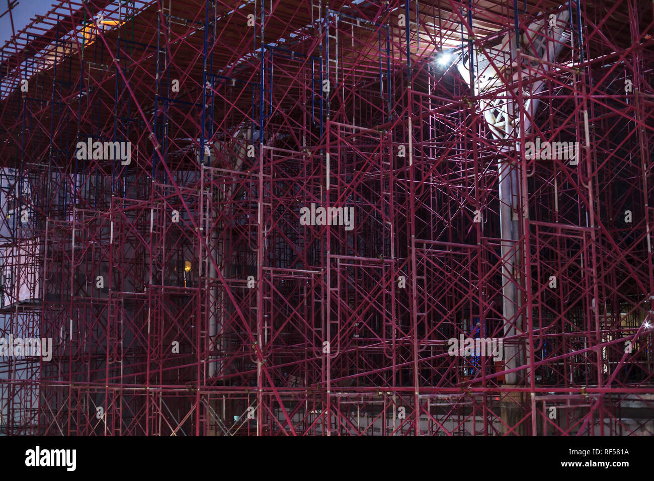 Construction Industry, Concrete building construction site. Metal ...