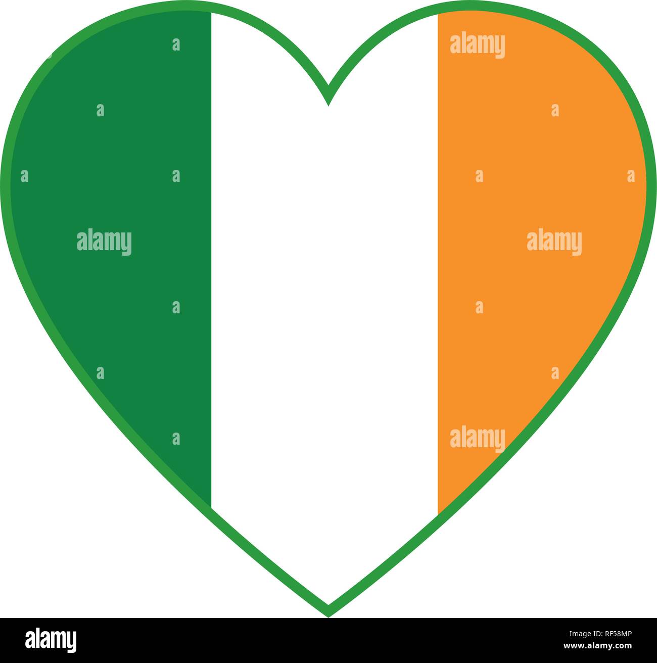 heart with ireland flag Stock Vector Image & Art - Alamy