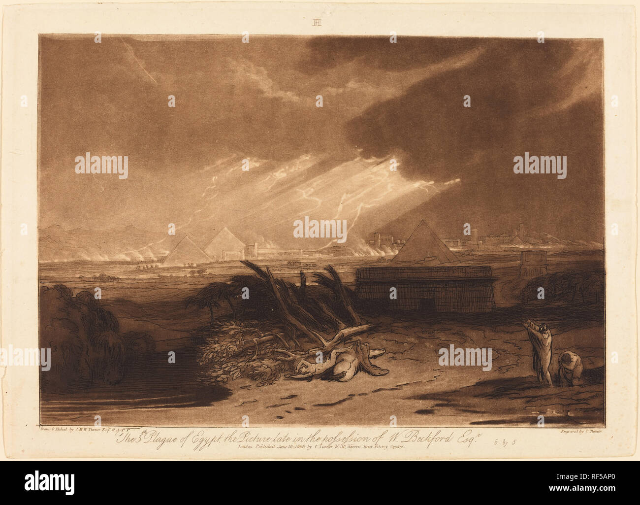 The Fifth Plague of Egypt. Dated: published 1808. Medium: etching and ...