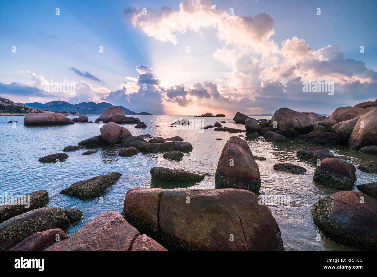beach in sunset, landscpae in guangdong china Stock Photo - Alamy