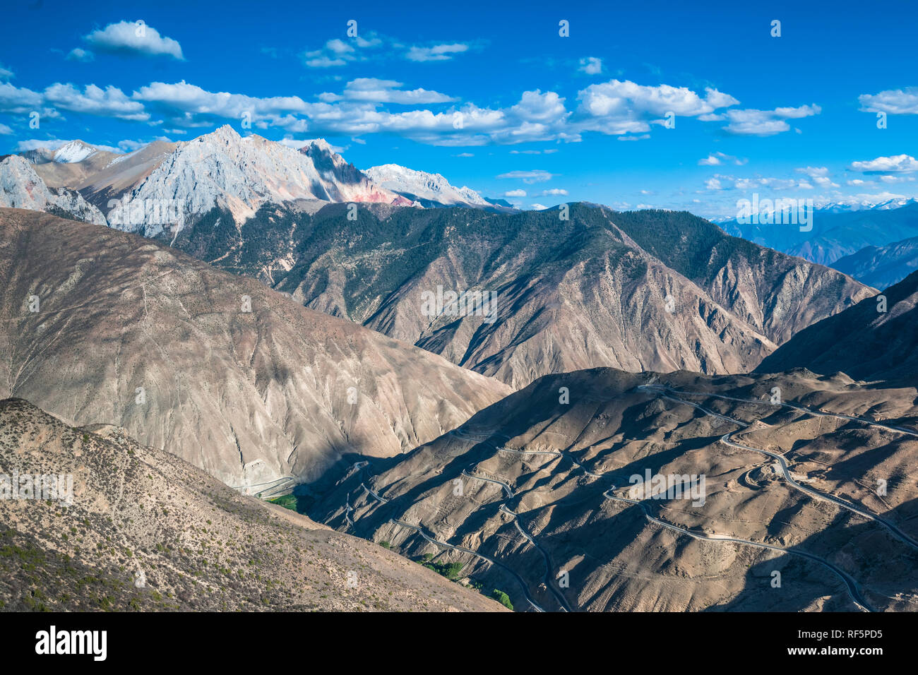 mountain ridge, landscape in tibet china Stock Photo - Alamy