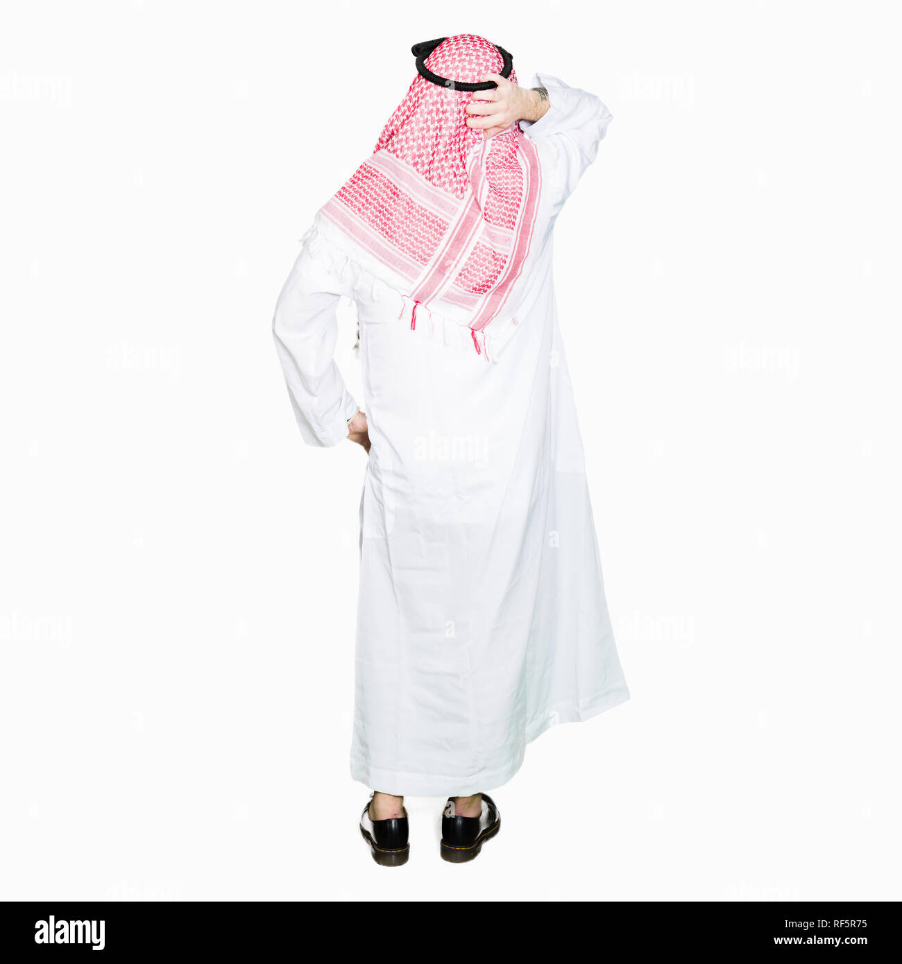 Portrait man wearing keffiyeh Cut Out Stock Images & Pictures - Alamy