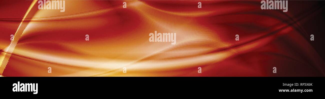 Abstract dark orange waves banner design. Vector wavy header background ...