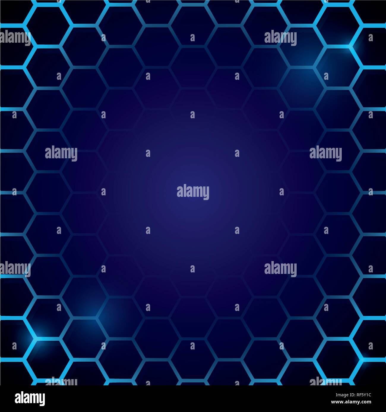 Futuristic blue honeycomb pattern. Hexagonal cell conceptual vector background Stock Vector ...