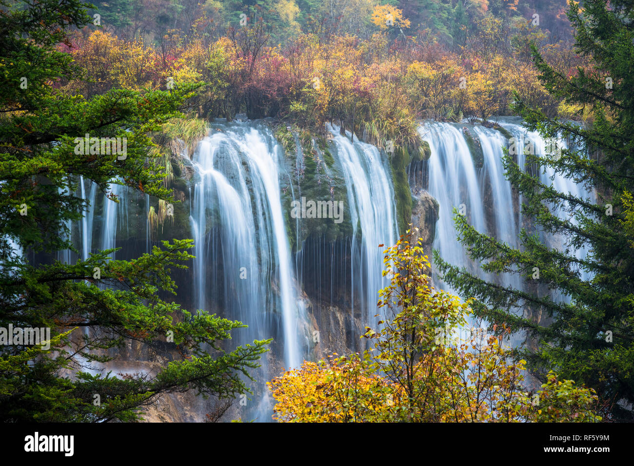 waterfall in fall, yunnan china Stock Photo - Alamy