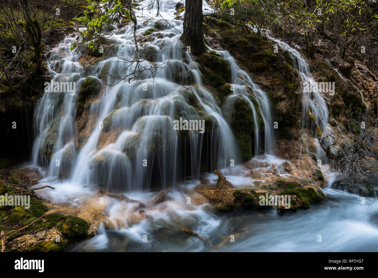 waterfall in fall, yunnan china Stock Photo - Alamy