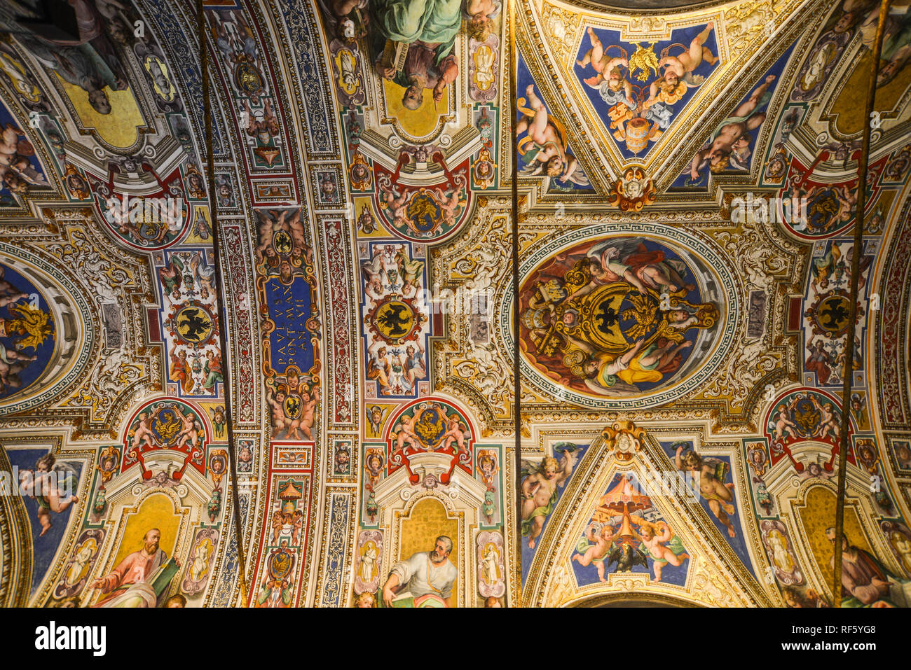 Vatican - Oct 16, 2018. Inside the Vatican Museums. In the museum ...
