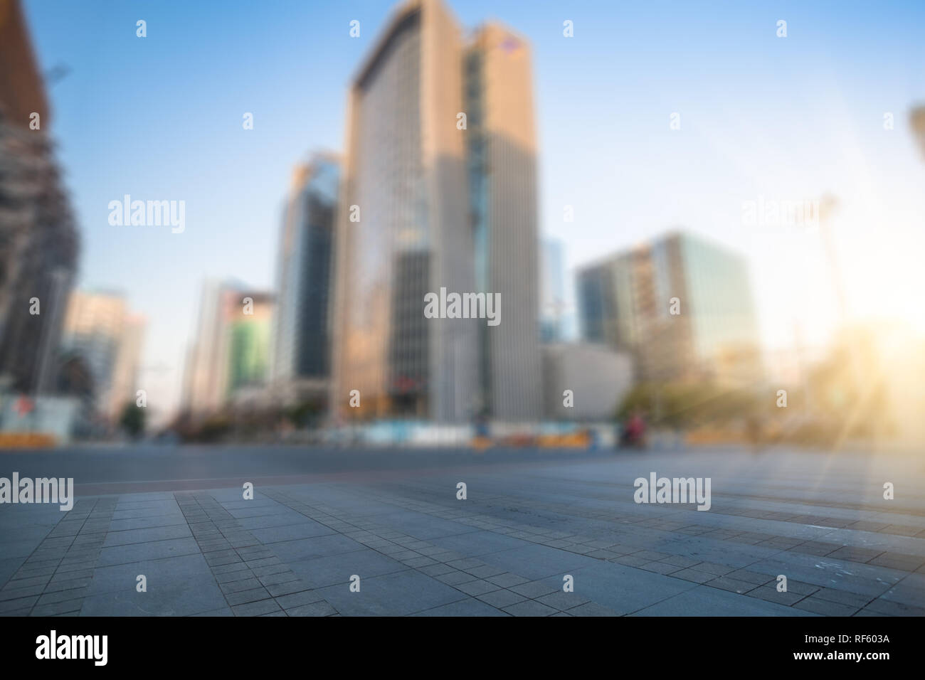 empty street, city in china Stock Photo - Alamy