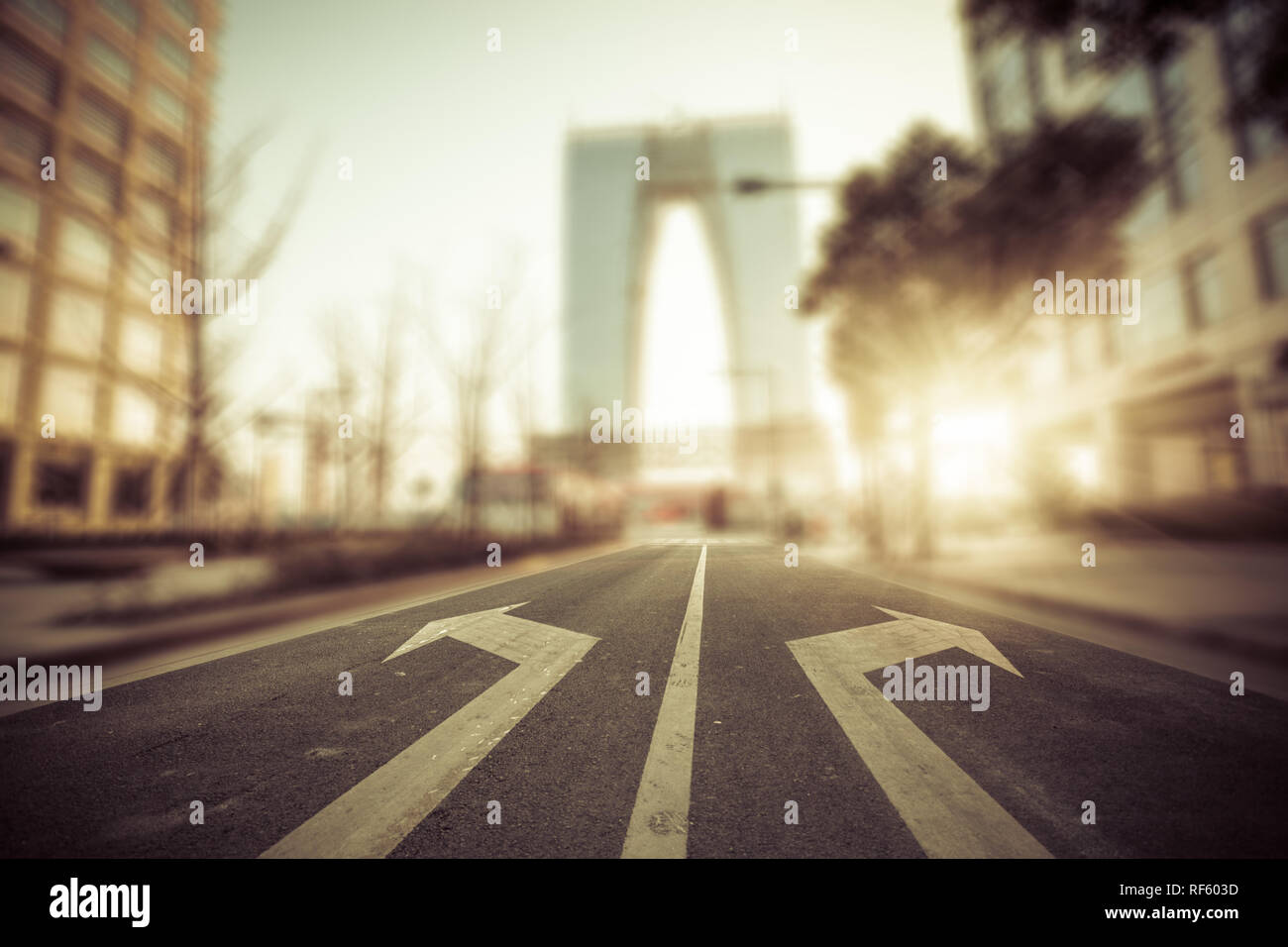 empty street, city in china Stock Photo - Alamy