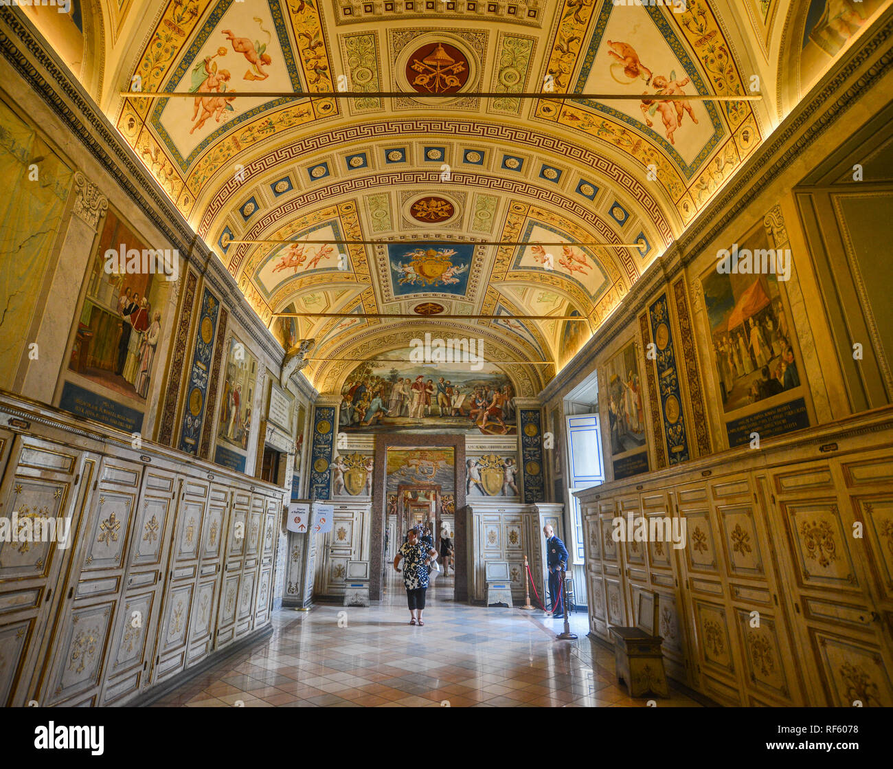Vatican - Oct 16, 2018. Inside the Vatican Museums. In the museum ...