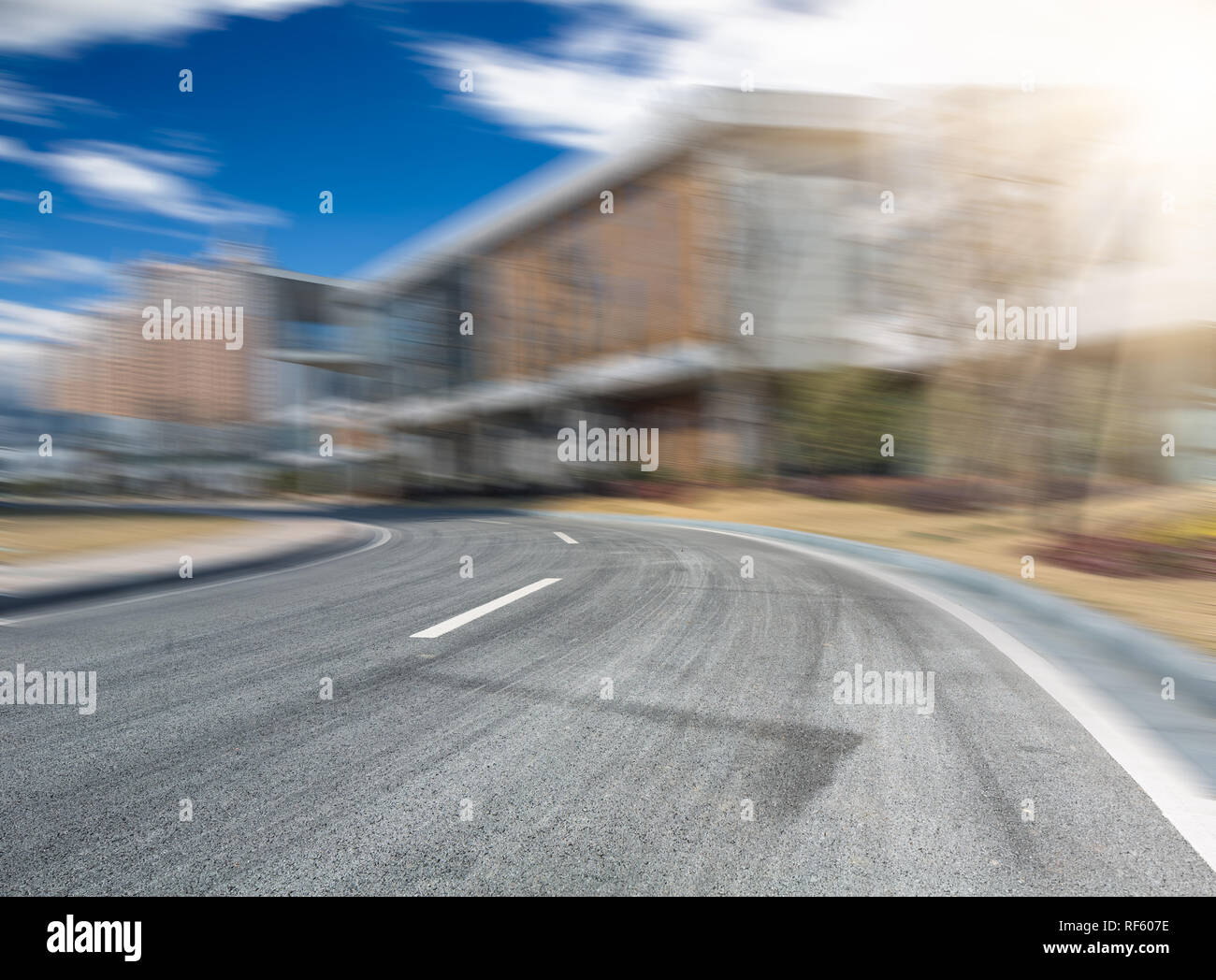 empty street, city in china Stock Photo - Alamy