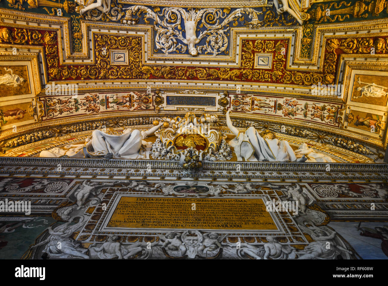 Vatican - Oct 16, 2018. Inside the Vatican Museums. In the museum ...