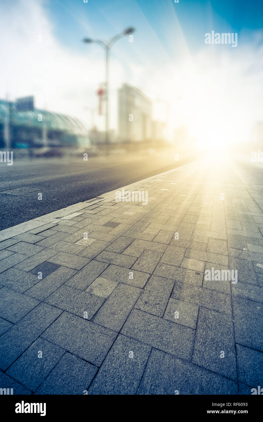 empty street, city in china Stock Photo - Alamy