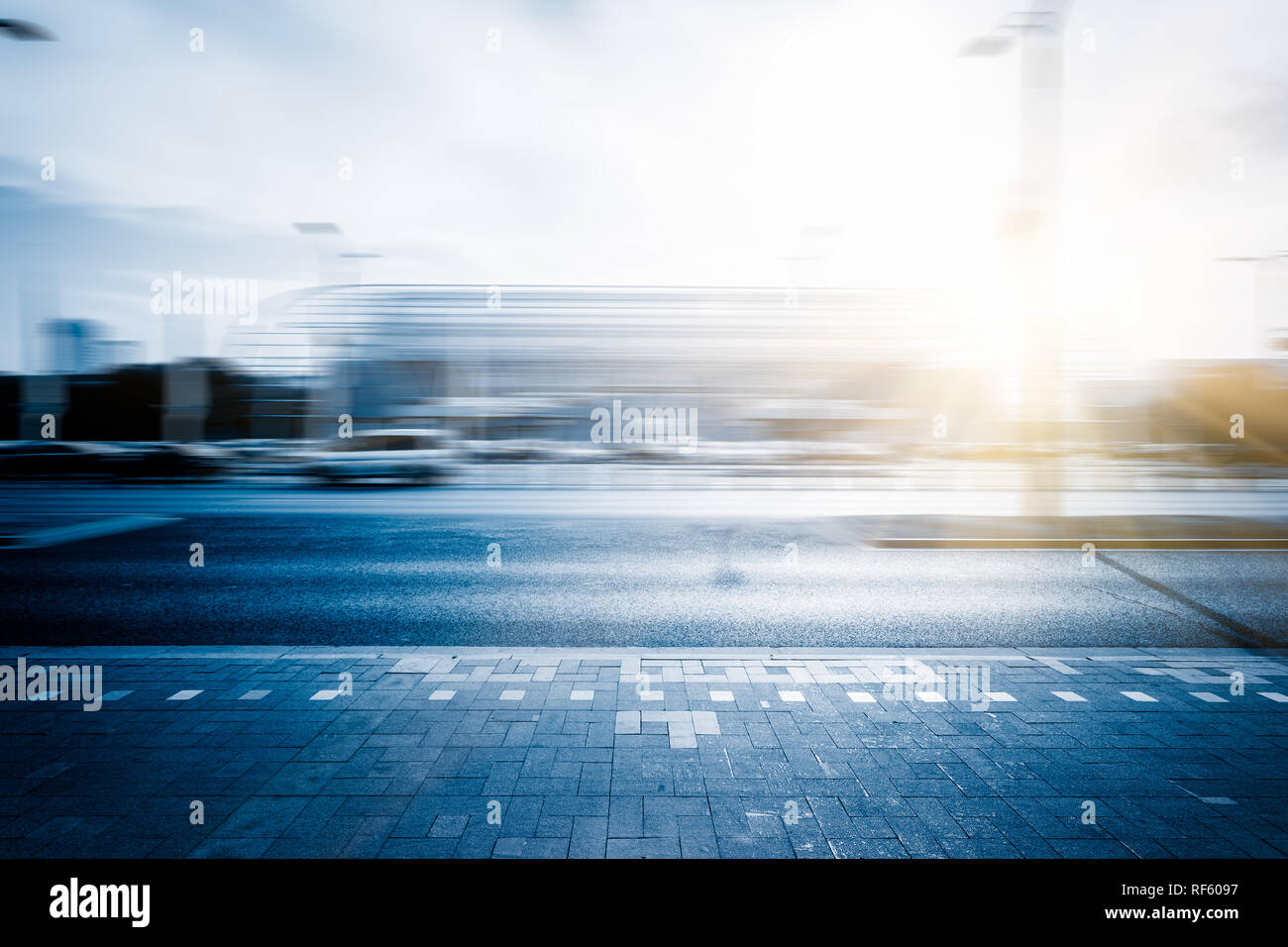 empty street, city in china Stock Photo - Alamy