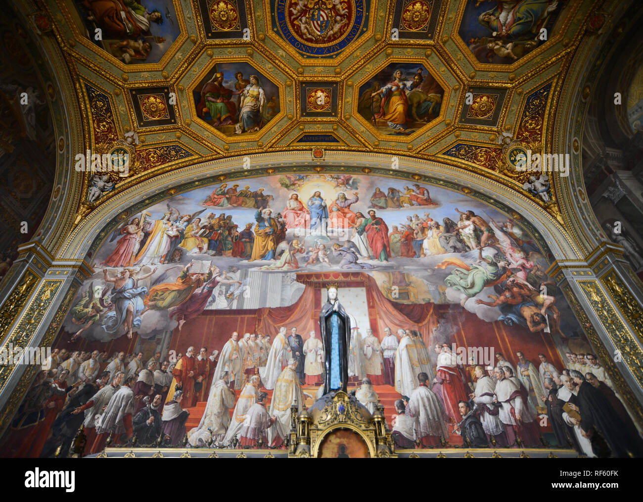 Vatican - Oct 16, 2018. Inside the Vatican Museums. In the museum ...