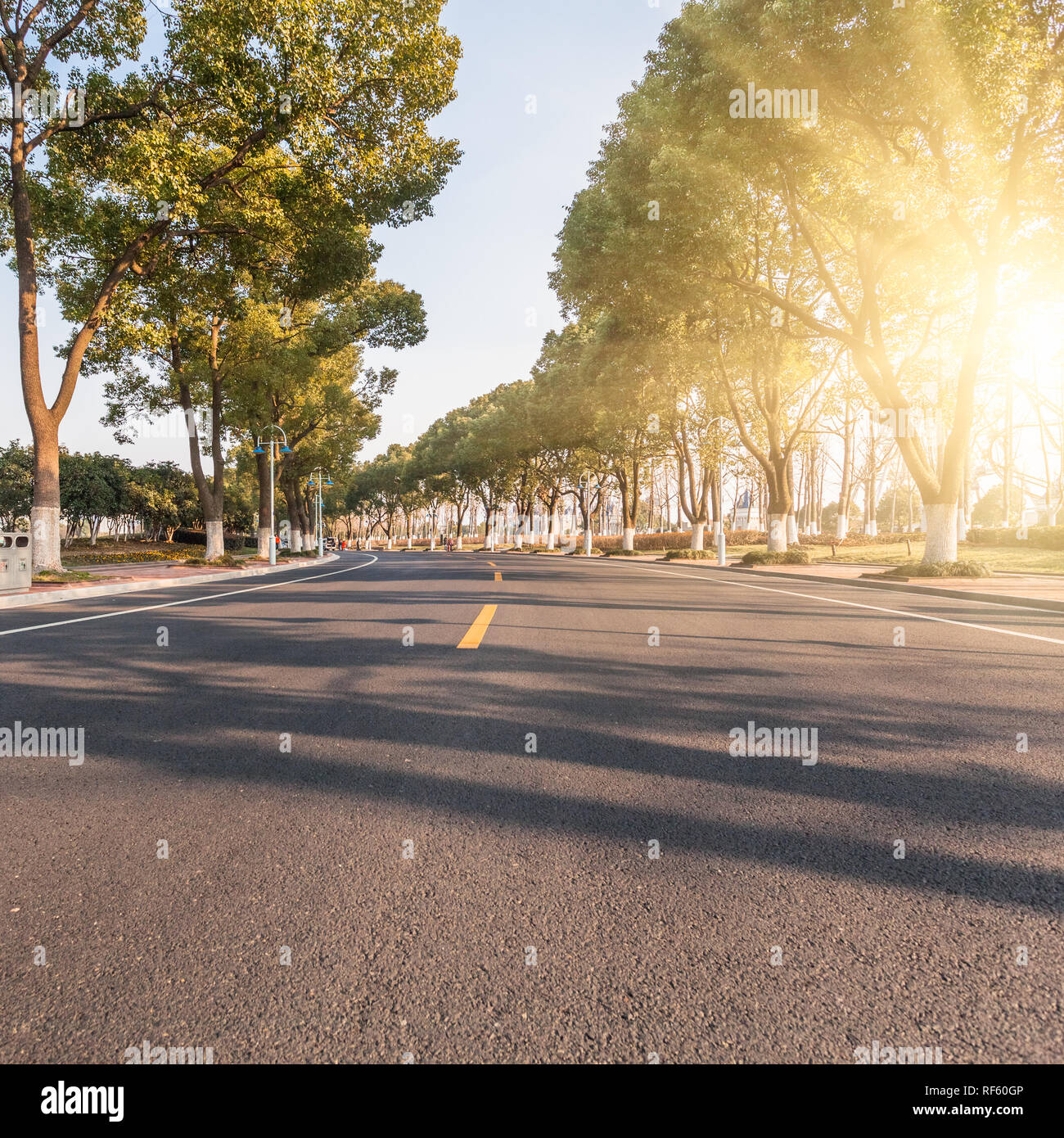 empty street, city in china Stock Photo - Alamy