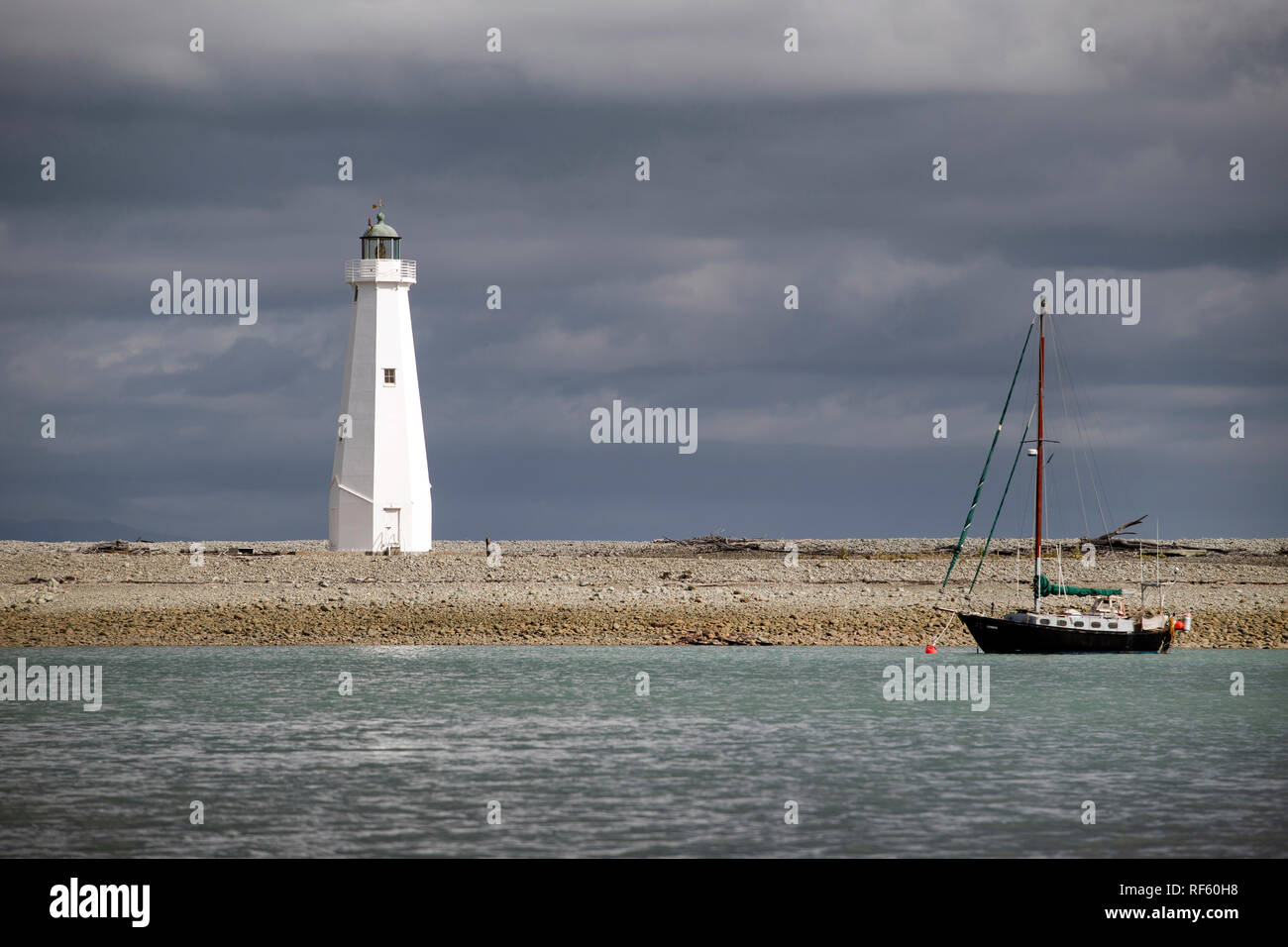 Picture by Tim Cuff - 24 January 2019 - Port Nelson's lighthouse on the ...