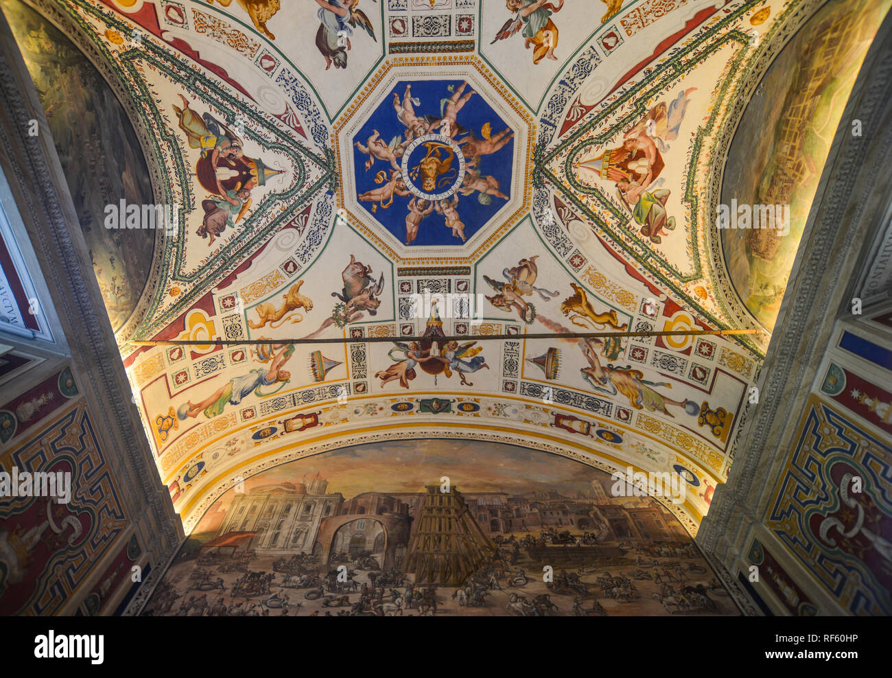 Vatican - Oct 16, 2018. Inside the Vatican Museums. In the museum ...