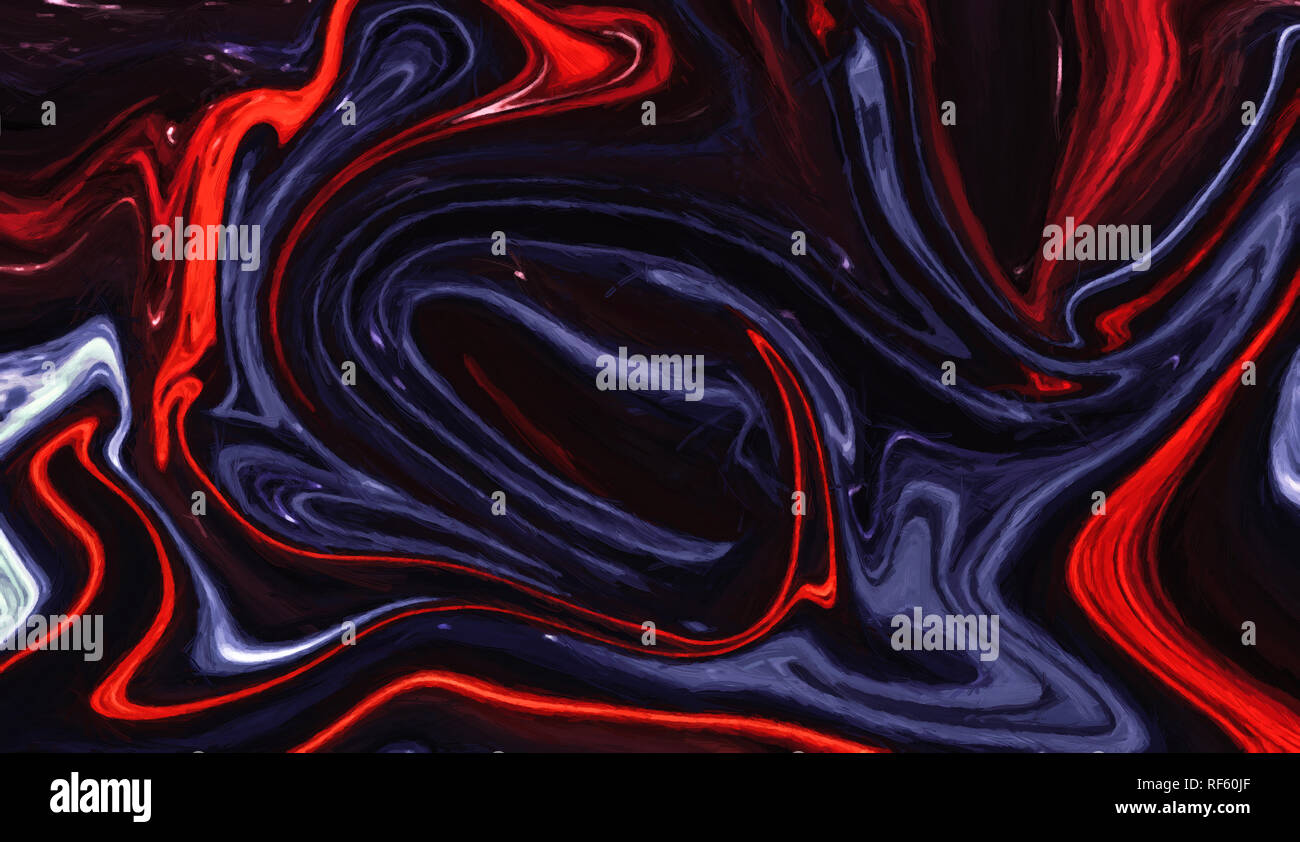 Acrylic Oil artistic colorful liquid wave pattern. Digital psychedelic ...