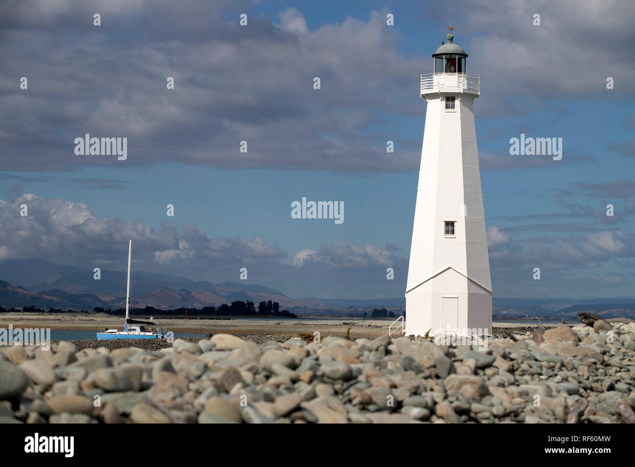 Picture by Tim Cuff - 24 January 2019 - Port Nelson's lighthouse on the ...