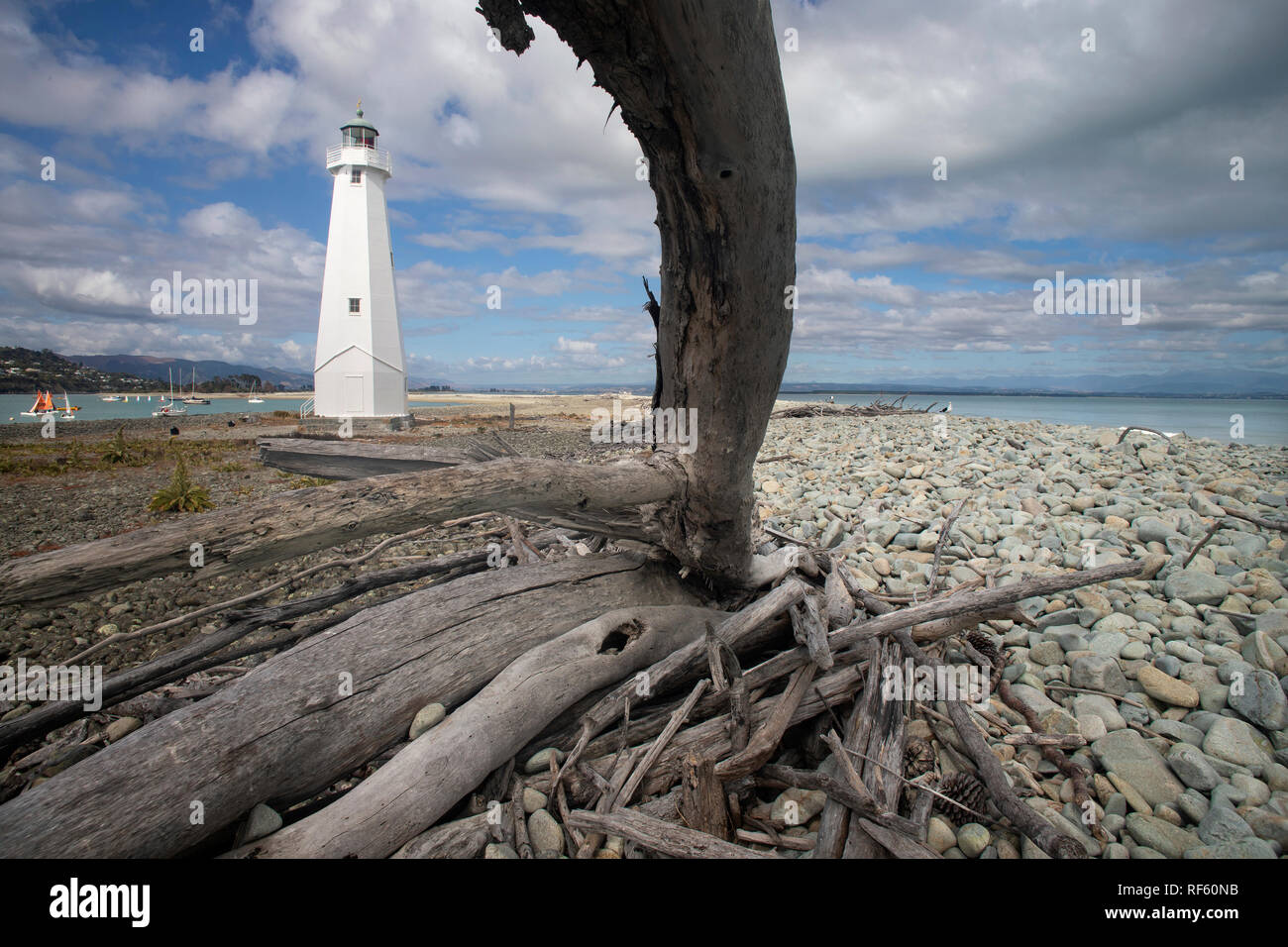 Picture by Tim Cuff - 24 January 2019 - Port Nelson's lighthouse on the ...