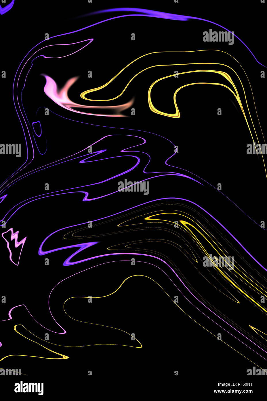 Digital liquid cyberpunk wave background. Line neon artistic texture ...