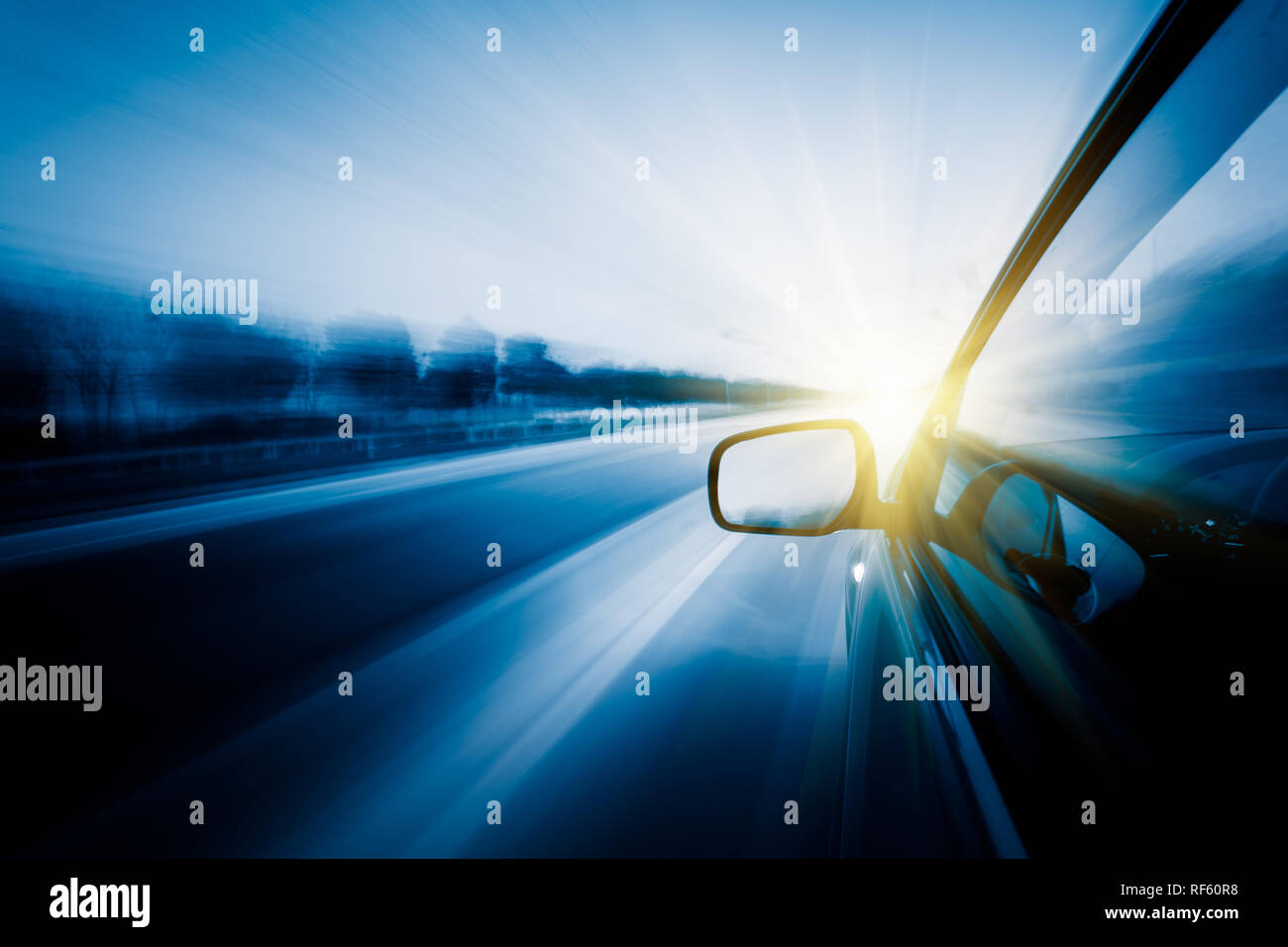 Car going around a corner hi-res stock photography and images - Alamy