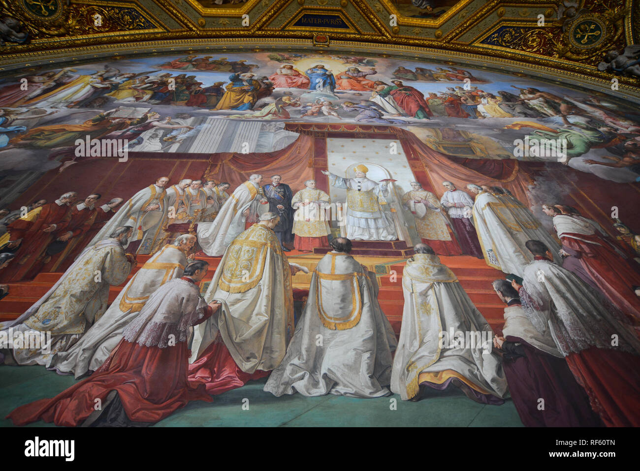 Vatican - Oct 16, 2018. Inside the Vatican Museums. In the museum ...