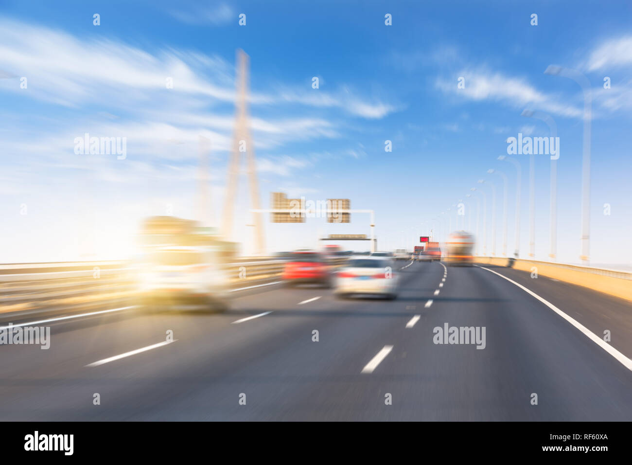 freeway with sky background Stock Photo - Alamy