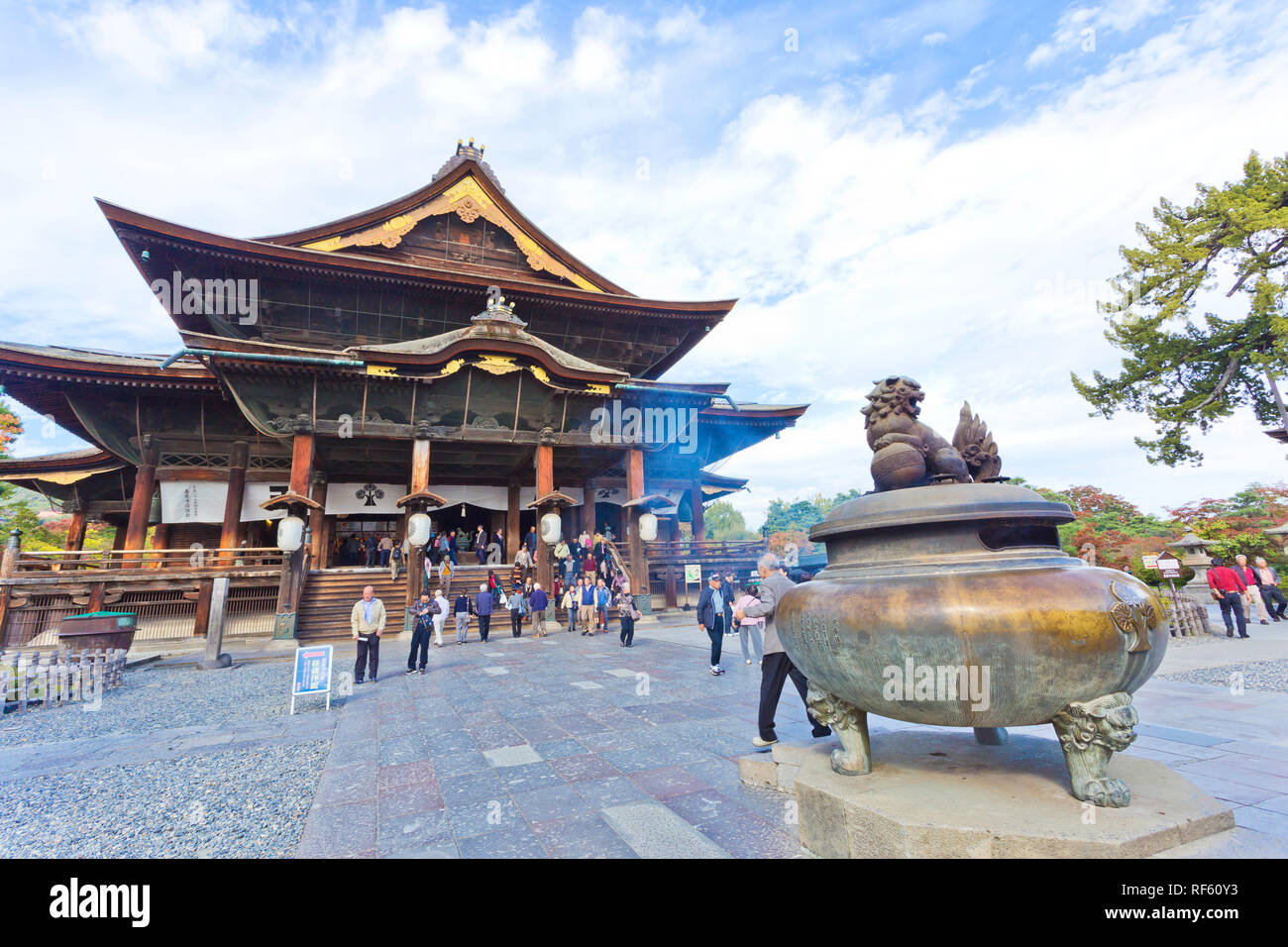 Nagano, Japan - October 23, 2018 : Zenkoji Temple is one of the most ...