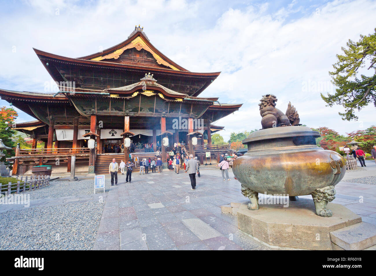 Nagano, Japan - October 23, 2018 : Zenkoji Temple is one of the most ...
