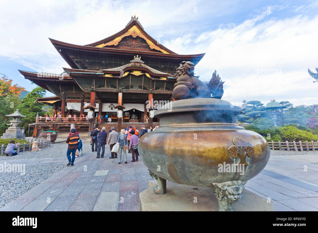 Nagano, Japan - October 23, 2018 : Zenkoji Temple is one of the most ...