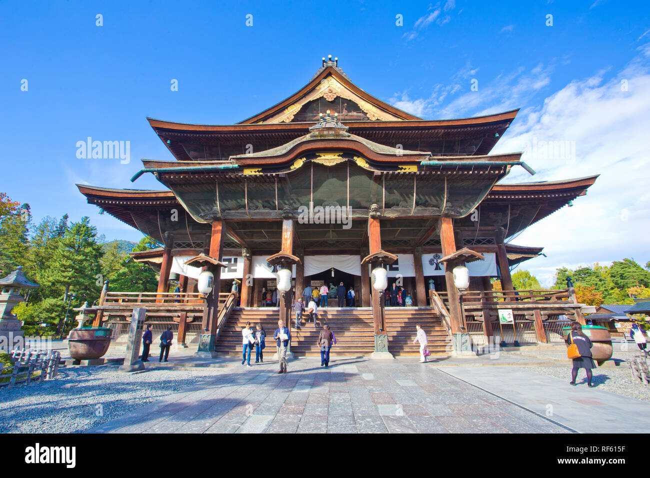 Nagano, Japan - October 23, 2018 : Zenkoji Temple is one of the most ...