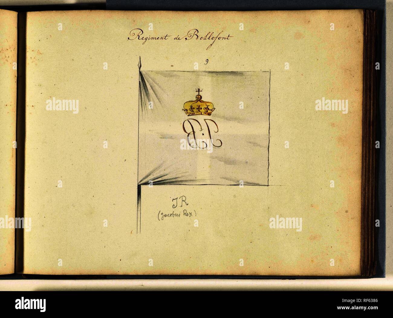 Frans vaandel veroverd in de slag bij Malplaquet, 1709. Regiment de ...