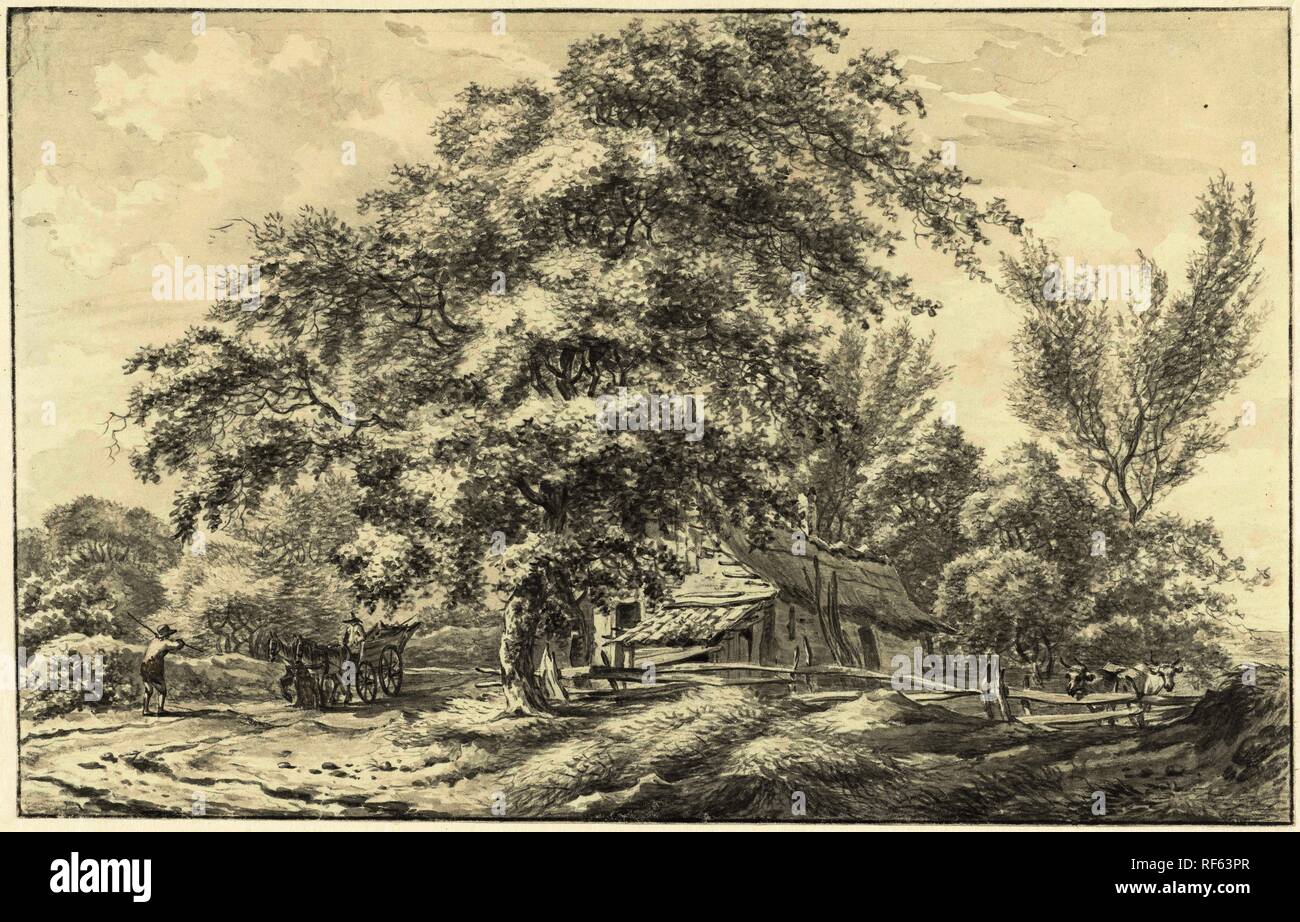 Farm under trees. Draughtsman: Ab Fock. Dating: 1700 - 1800 ...