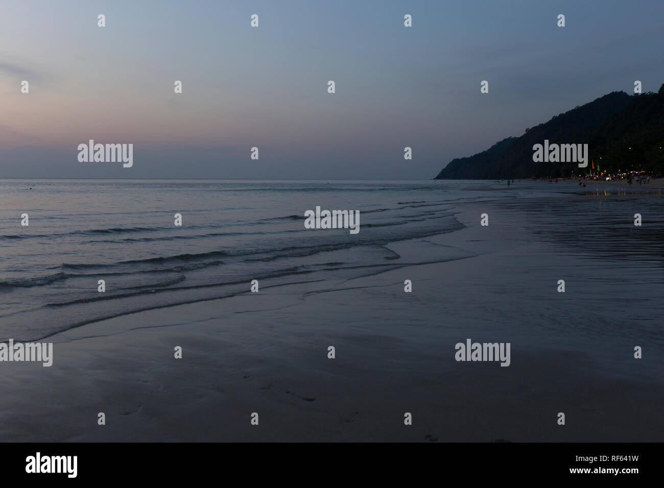 The sea sunset. Pink landscape Stock Photo - Alamy