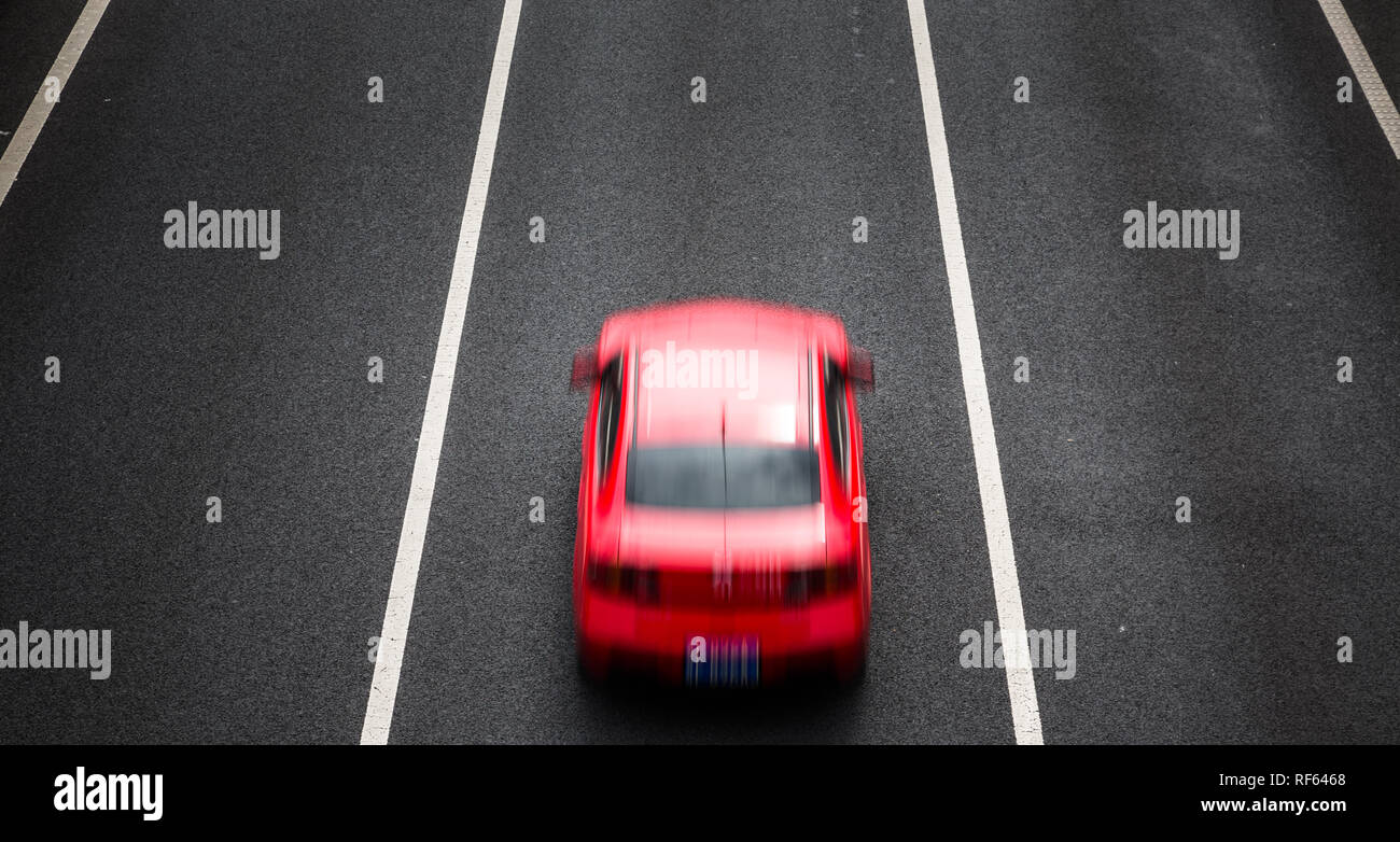 car on the clean road outside Stock Photo - Alamy