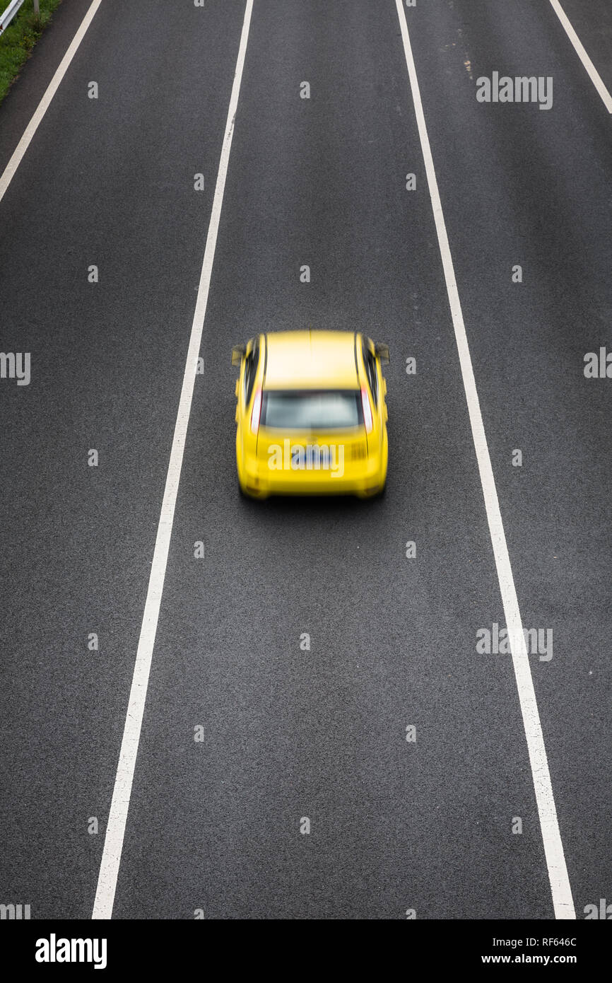 car on the clean road outside Stock Photo - Alamy