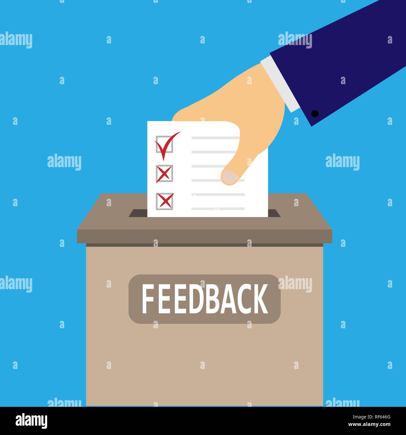 Putting hand in box Stock Vector Images - Alamy