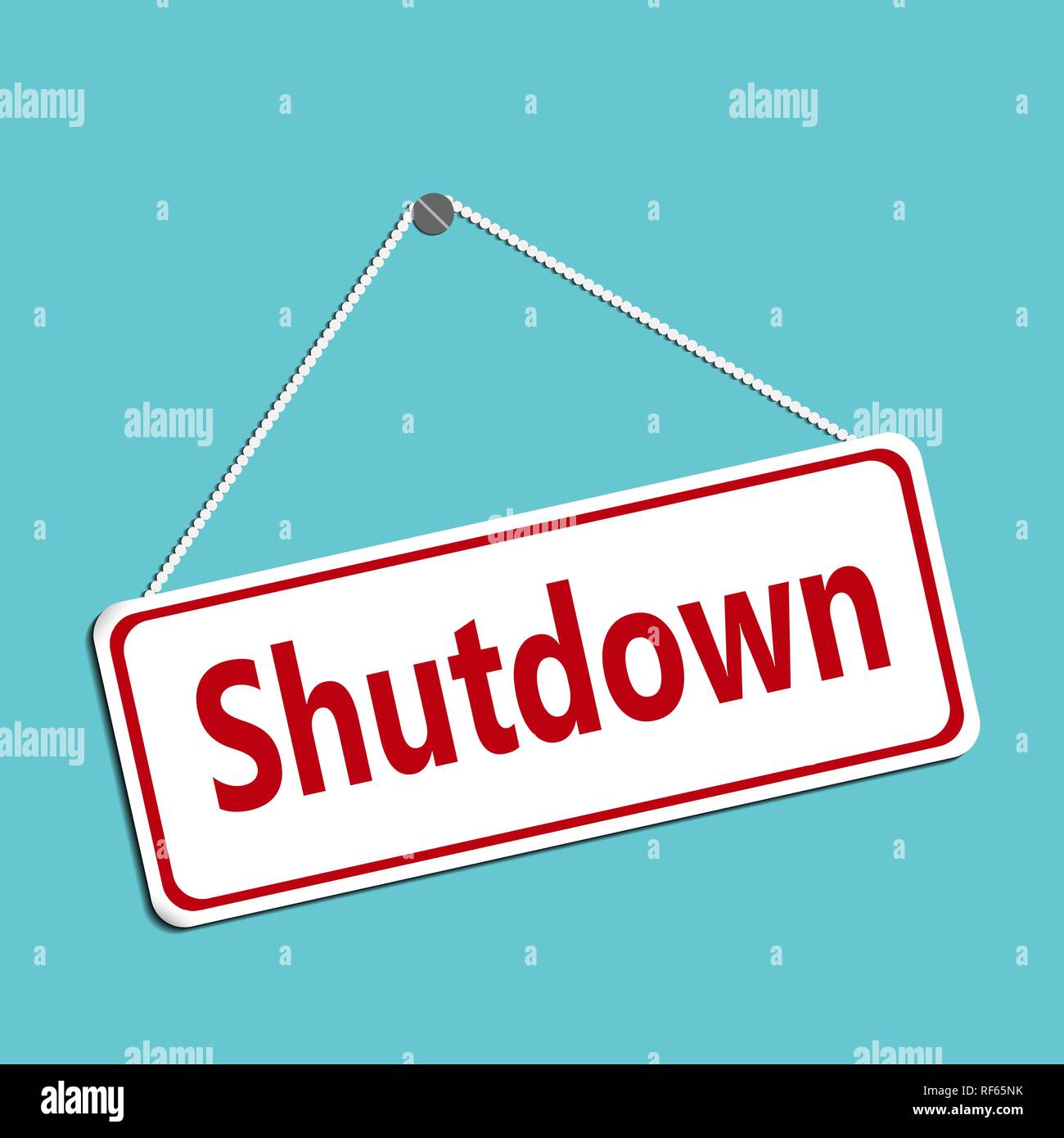 Government shutdown sign Stock Vector Images - Alamy