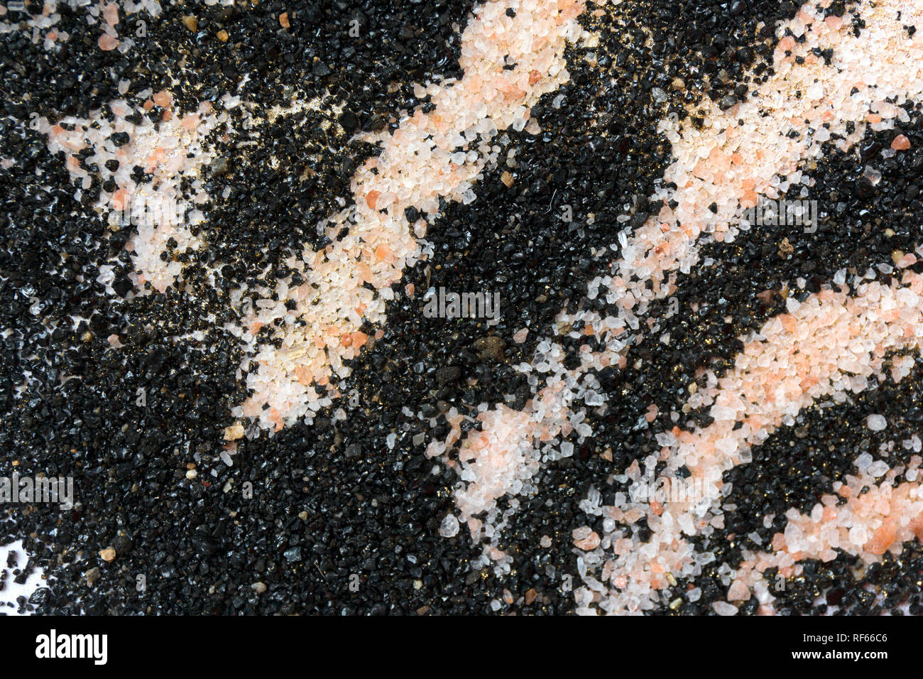 Layered colorful sand pattern. Marble style background. Black, white ...