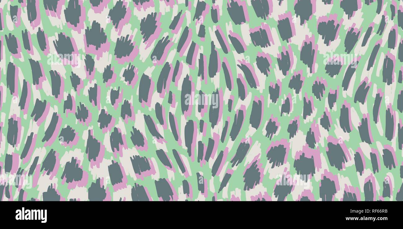 Abstract Hand-drawn Animal Skin Vector Seamless Pattern. Organic ...