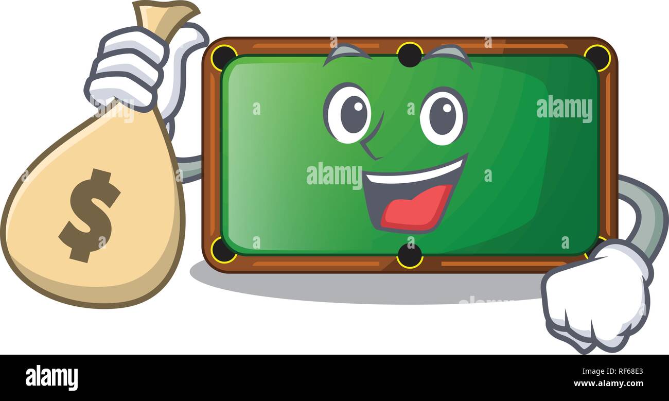 With money bag billiard table in shape of cartoon Stock Vector Image ...