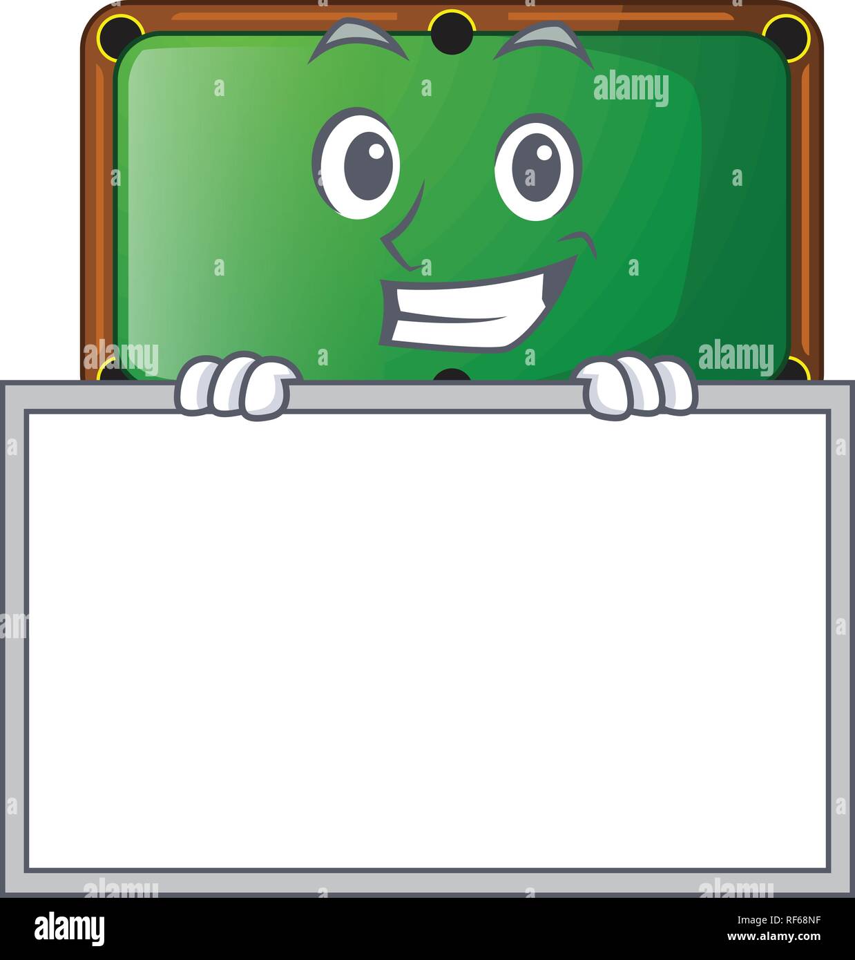Grinning with board billiard table in shape of cartoon Stock Vector ...