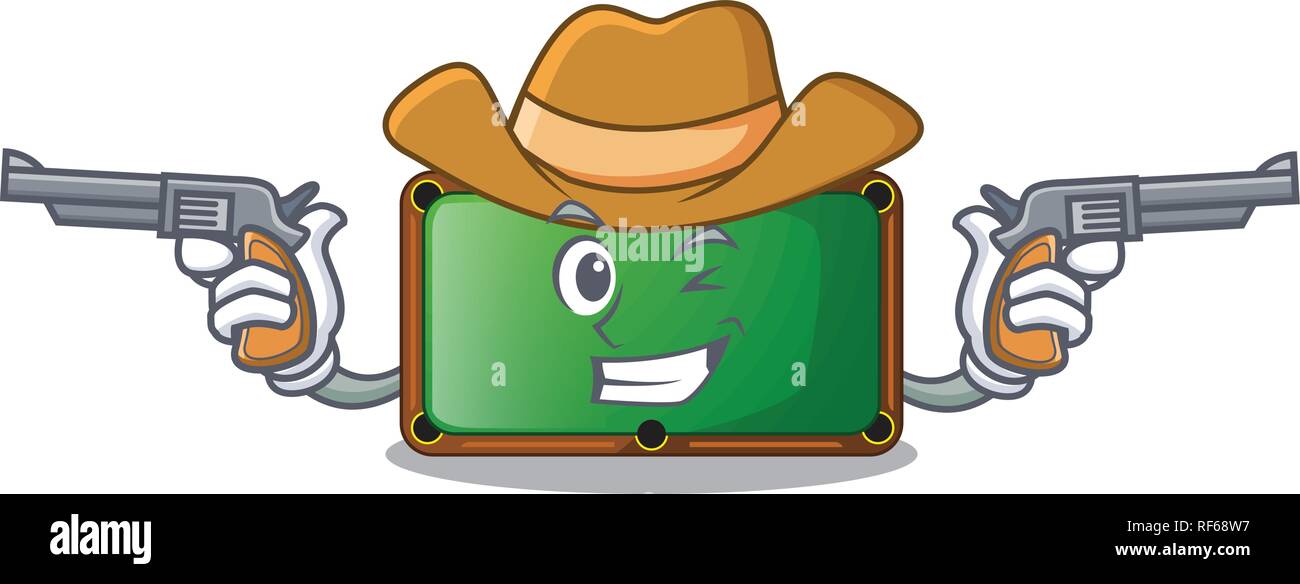 Cowboy billiard table in shape of cartoon Stock Vector Image & Art - Alamy